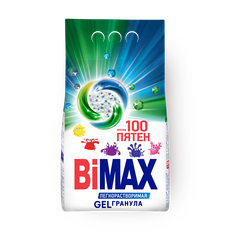 Стиральный порошок BiMax 100 пятен автомат, 3 кг — купить с доставкой из Яндекс Лавки