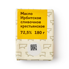 Масло сливочное 72,5% «Ирбитский» крестьянское, 180 г — купить с ...
