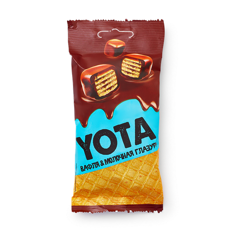 Вафли Yota в молочной глазури, 40 г — купить с доставкой из Яндекс Лавки