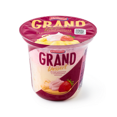 Пудинг Grand Dessert Ehrmann белый шоколад с клубничным муссом 6%, 200 ...