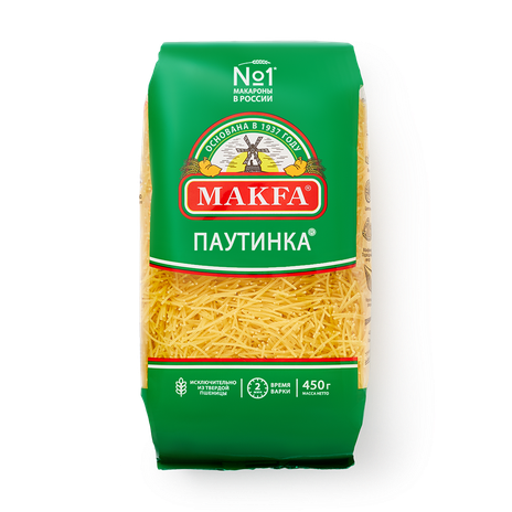 Макароны Вермишель Makfa паутинка 450 г — купить в Нижнем Новгороде по ...