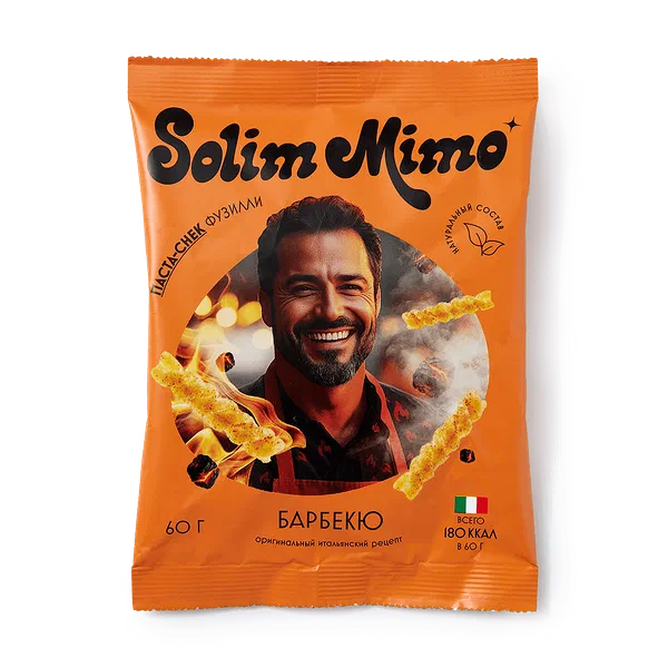 Паста-снек Фузилли Solim Mimo сыр, 60 г — купить с доставкой из Яндекс Лавки