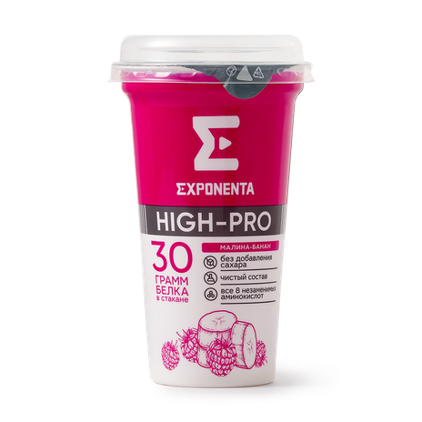 Напиток кисломолочный Exponenta High-Pro малина-банан без добавления ...