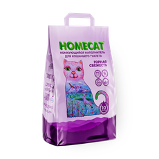 Наполнитель для кошачьего туалета Homecat горная свежесть комкующийся, 10 л — купить с доставкой ...