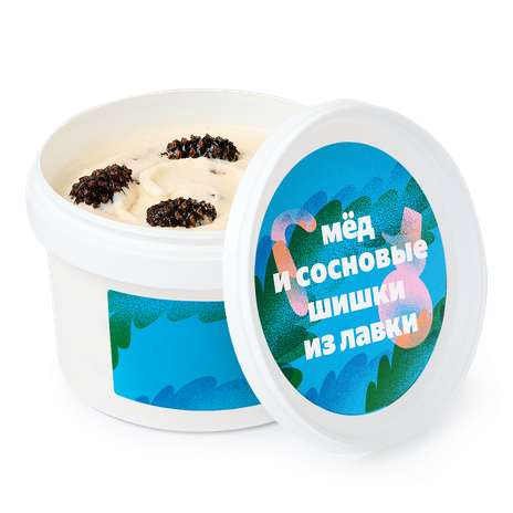 Мороженое сливочное «Из Лавки» с мёдом и сосновыми шишками, 350 г ...