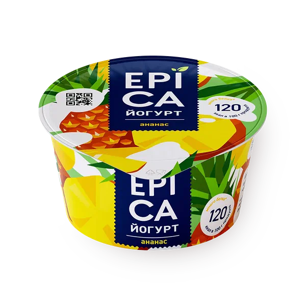 Йогурт Epica с персиком и маракуйей 4,8%, 130 г — купить с доставкой из ...