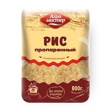 Рис пропаренный «Агромастер», 800 г — купить с доставкой из Яндекс Лавки