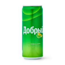 Напиток «Добрый» вкус лимон-лайм газированный — купить с доставкой из ...