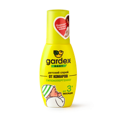 Спрей от комаров Gardex Baby детский от 3 месяцев, 75 мл — купить с доставкой из Яндекс Лавки