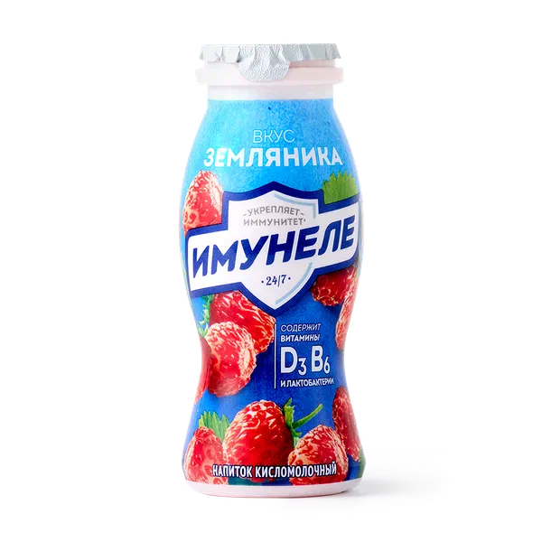 Напиток кисломолочный «Имунеле» for Kids клубничное мороженое, 100 г ...