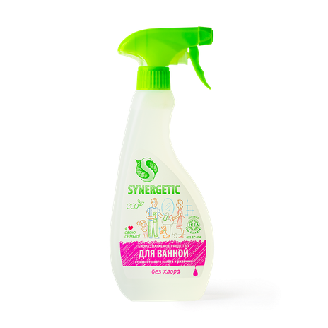 Спрей чистящий Synergetic для ванной без хлора, 500 мл — купить с доставкой из Яндекс Лавки