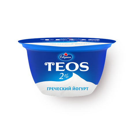 Греческий йогурт «Савушкин» Teos натуральный 2% 140 г — купить с ...