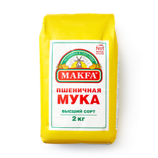 Мука пшеничная Makfa, 2 кг — купить с доставкой из Яндекс Лавки