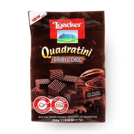 Loacker Quadratini Double chocolate wafers 250 g — buy for ₪17.90 with ...