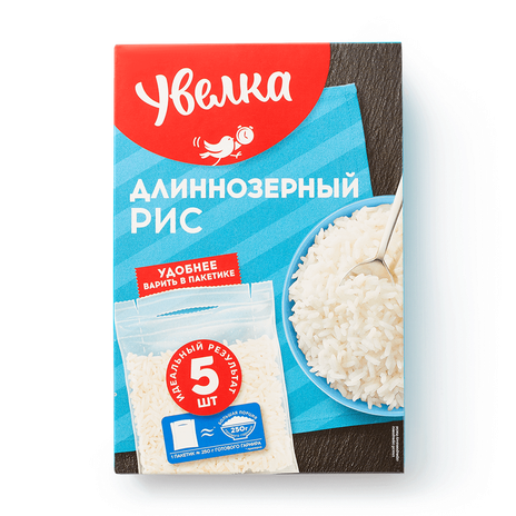 Рис длиннозёрный «Увелка» в варочных пакетах, 400 г — купить с ...