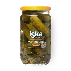 Корнишоны маринованные Iska с мёдом, 370 г — купить с доставкой из ...