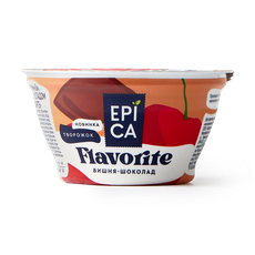 Творожок Epica Flavorite вишня-шоколад 8,1%, 130 г — купить с доставкой из Яндекс Лавки