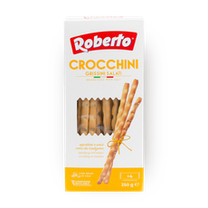 Палочки хлебные Гриссини солёные Crocchini Roberto, 250 г — купить с ...