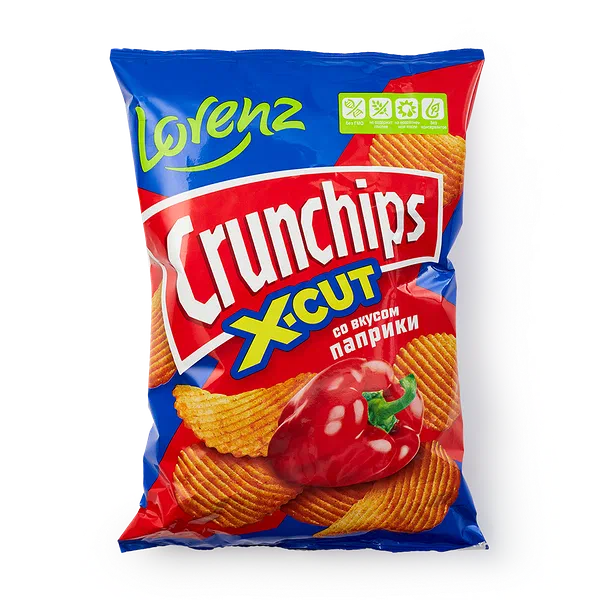 Чипсы Crunchips X-Cut Lorenz Чакалака вкус Африки рифлёные, 70 г ...
