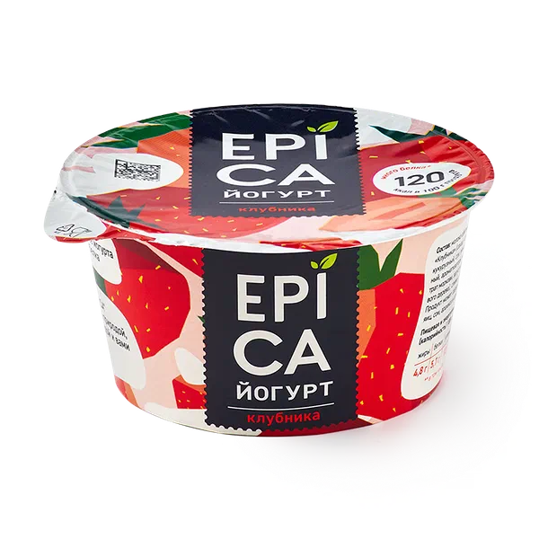 Йогурт Epica натуральный без сахара 6%, 130 г — купить с доставкой из ...
