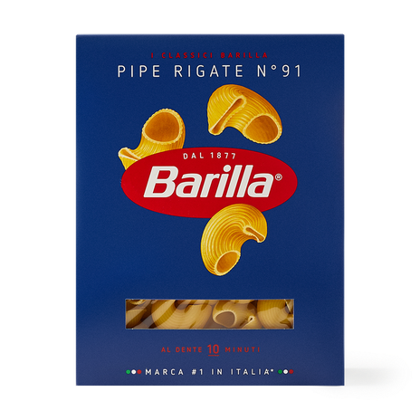 Макароны Pipe Rigate Barilla №91, 450 г — купить с доставкой из Яндекс ...