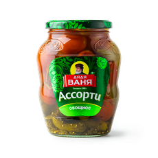 Ассорти овощное огурцы и томаты маринованные «Дядя Ваня», 680 г ...