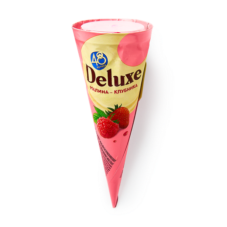 Мороженое Deluxe «48 Копеек» малина-клубника в рожке, 78 г — купить с ...