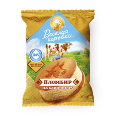 Мороженое пломбир Весёлая коровка «Золотая коллекция» на блинчиках ...