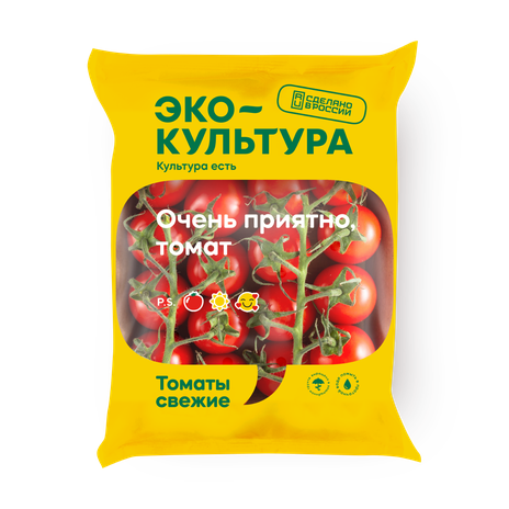 Помидоры сливовидные «Эко-культура» красные на ветке, 500 г — купить с ...
