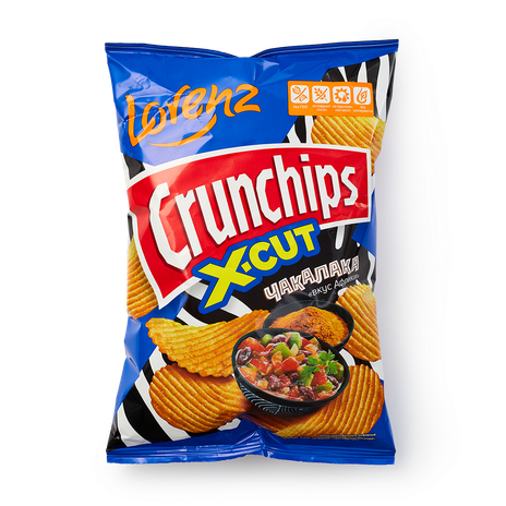 Чипсы Crunchips X-Cut Lorenz Чакалака вкус Африки рифлёные, 70 г ...
