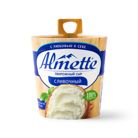 Сыр творожный Сливочный Almette 60% — купить с доставкой из Яндекс Лавки